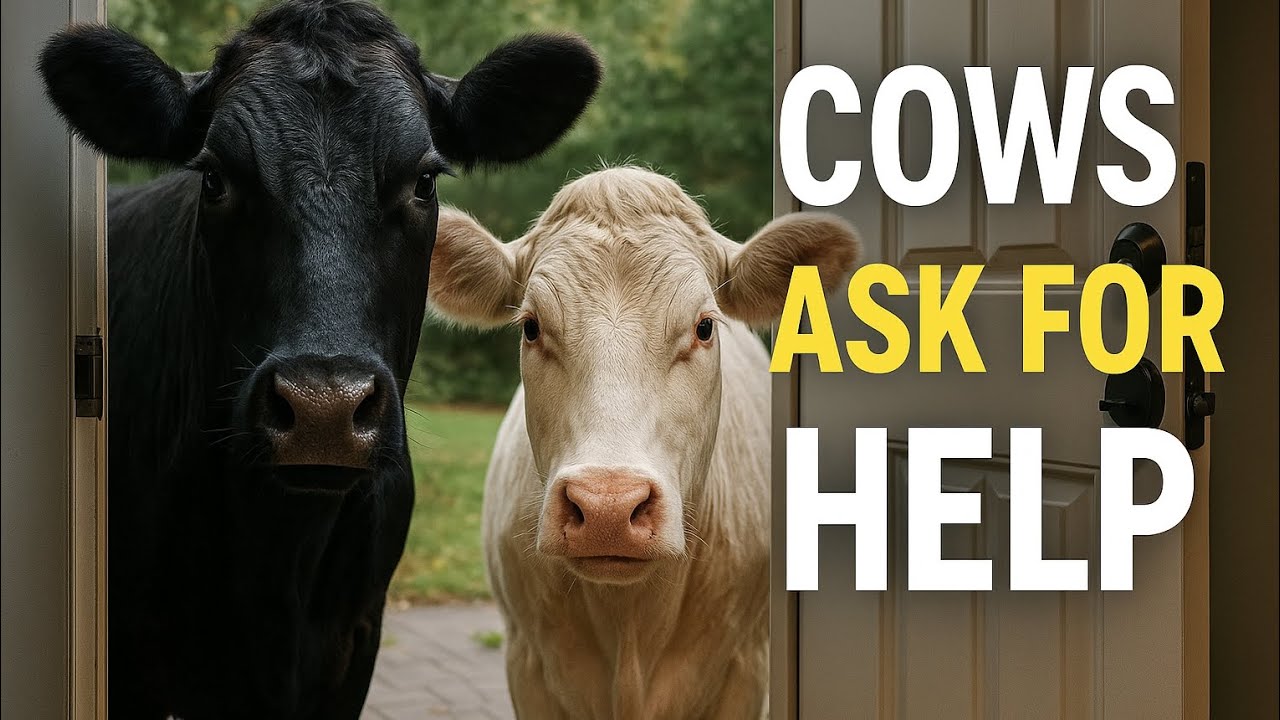 Cows ask for help 😥😍 - YouTube