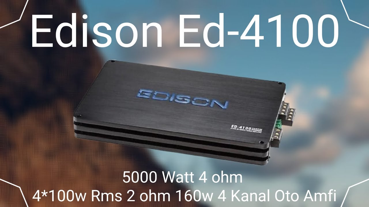 Edison Ed-4100 5000 Watt 4 ohm 4*100w Oto Amfi - YouTube