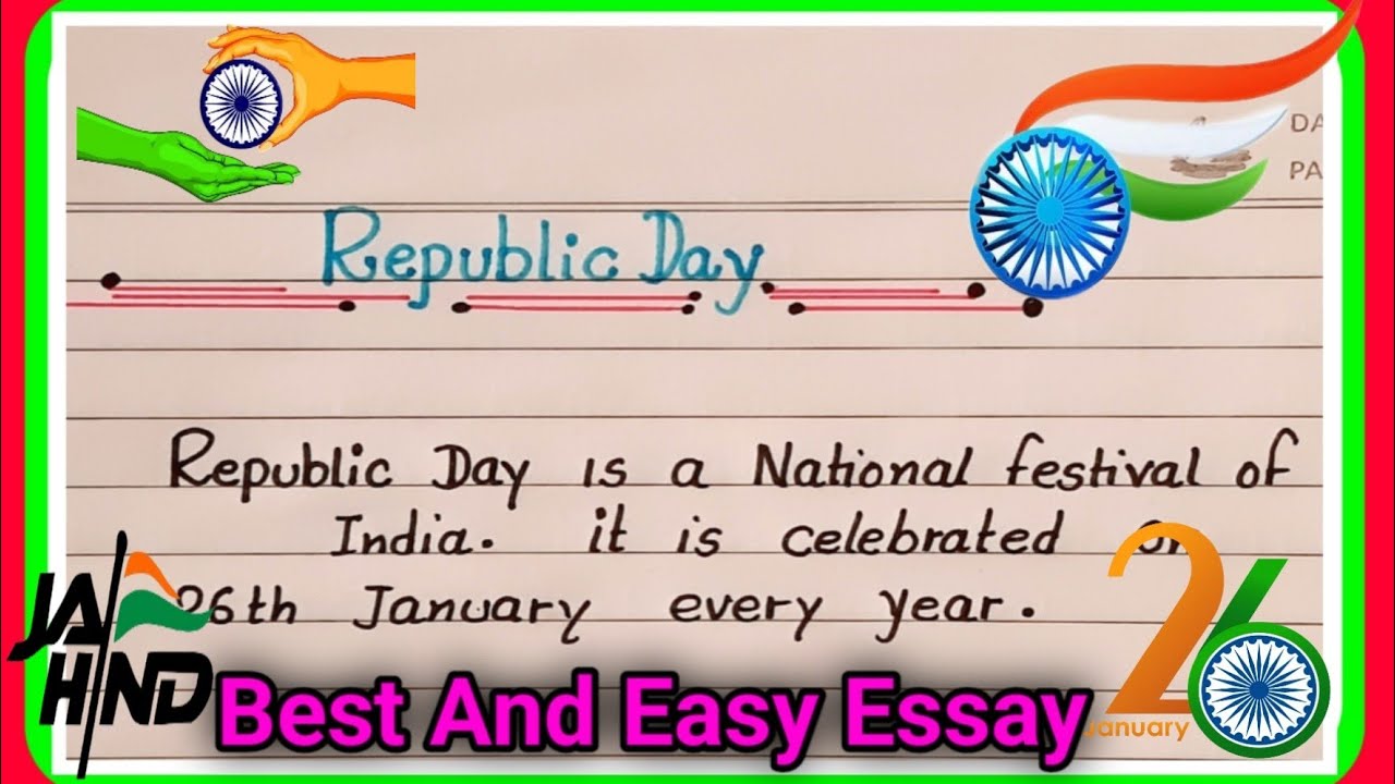 Essay On Republic Day 200 words/republic day essay in english/essay on ...