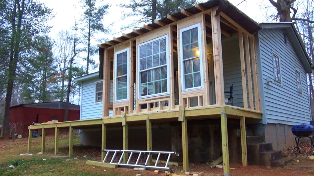 Our DIY Abandoned Cabin Renovation: Sun Room Addition (Part 2) - YouTube