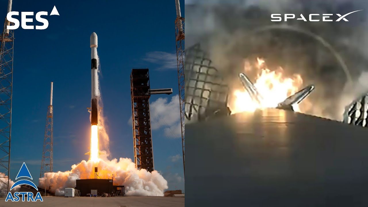 SpaceX launches ASTRA 1P mission to space and Falcon 9 booster landing ...