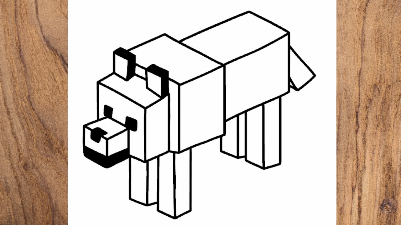 Como dibujar un Lobo de Minecraft paso a paso - YouTube