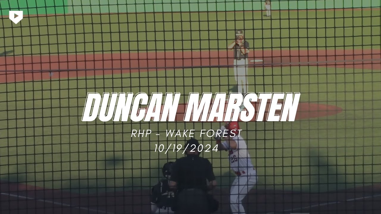 RHP Duncan Marsten | FR | '26 Elig. | Wake Forest | 10/19/24 - YouTube