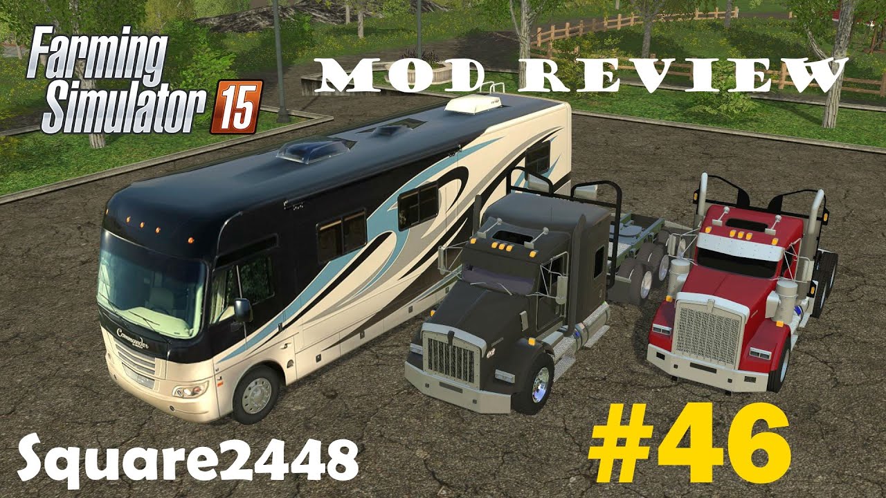 Farming Simulator 2015 Mod Review #46 Mobile Home Camper & Kenworth ...
