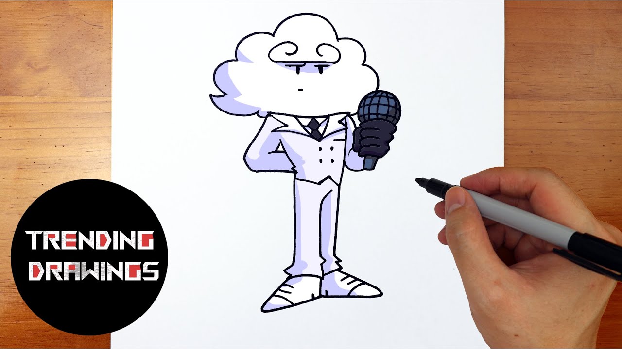 How To Draw FNF MOD Character - Updike Easy Step by Step - YouTube
