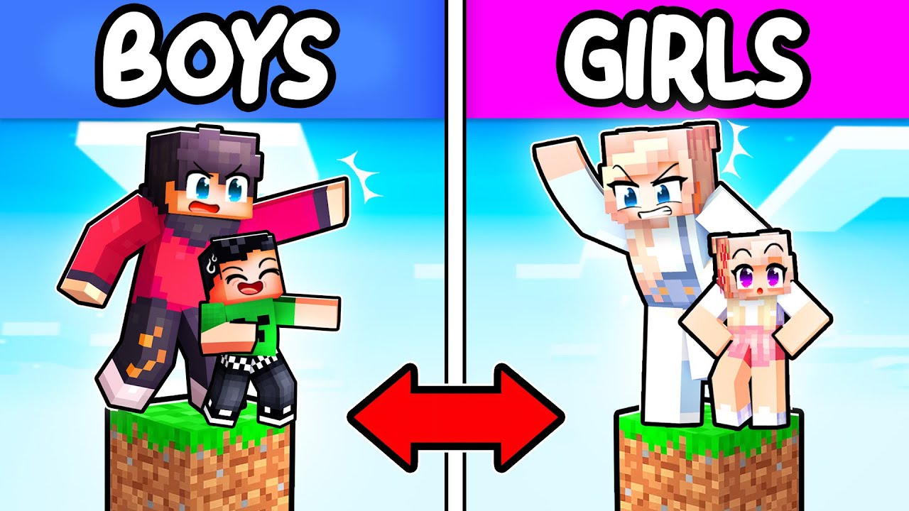 One BOYS Block vs One GIRLS Block in Minecraft! - YouTube