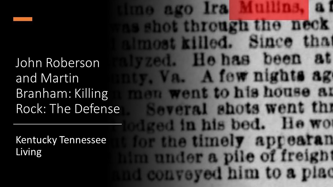 John Roberson and Martin Branham: Killing Rock: The Defense - YouTube