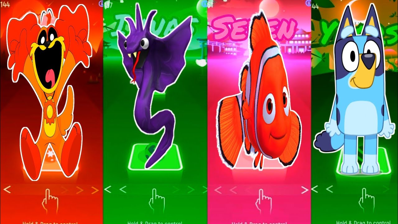 Smiling Critters Animation🆚SILENT STEVE🆚Finding Nemo🆚Bluey💥Who is best ...