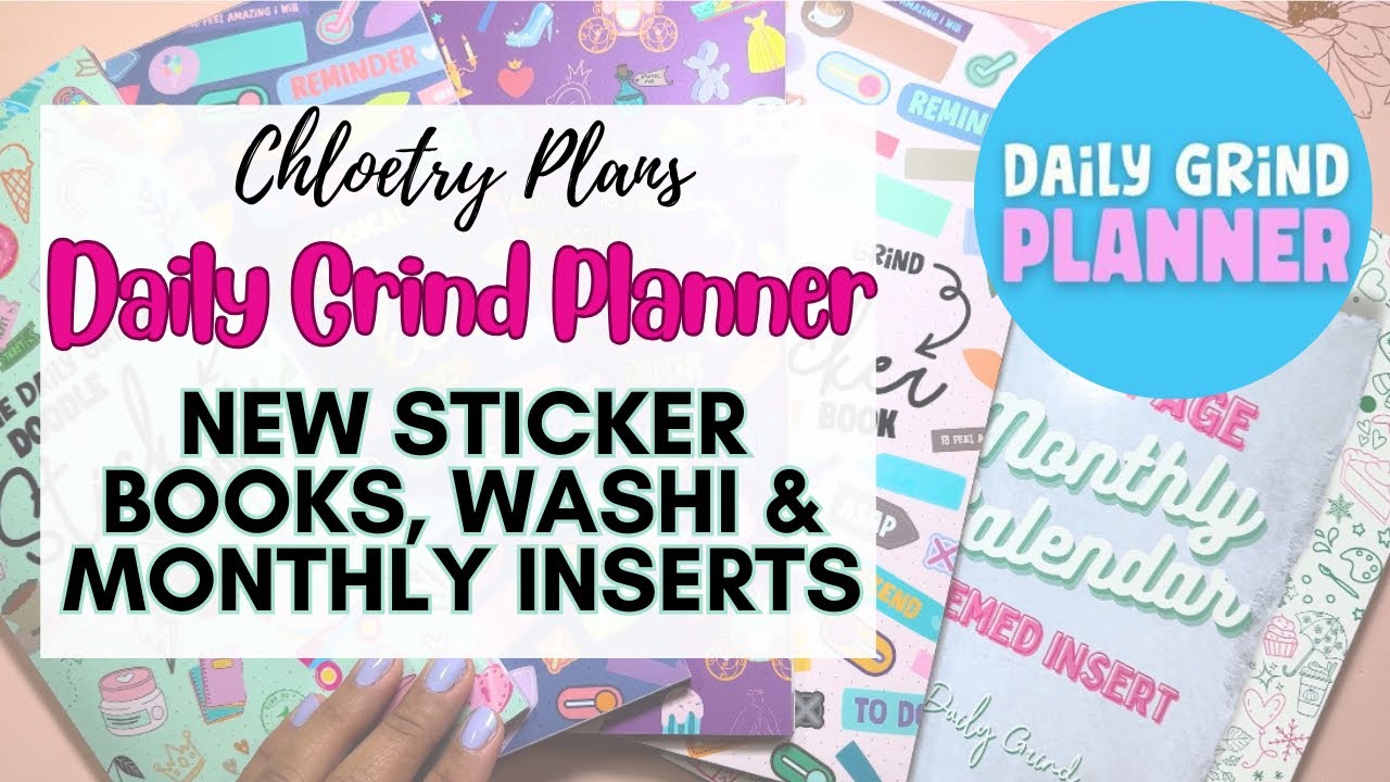 Daily Grind Planner Haul | Stickers, Washi, & Monthly Inserts - YouTube