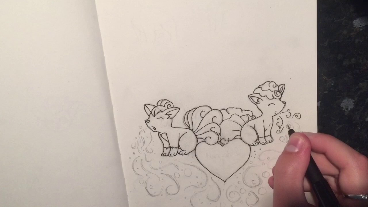 Vulpix Line Art 🎨🐾 - YouTube