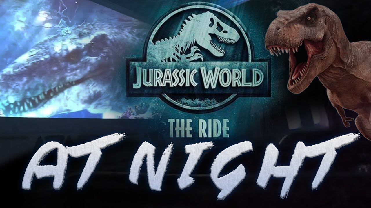 Jurassic World the Ride AT NIGHT [4K] - FULL RIDE POV Empty Boat ...
