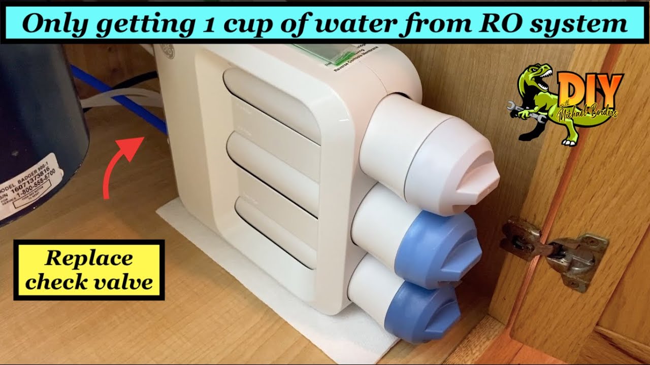 Replace reverse osmosis Check Valve - DIY - YouTube