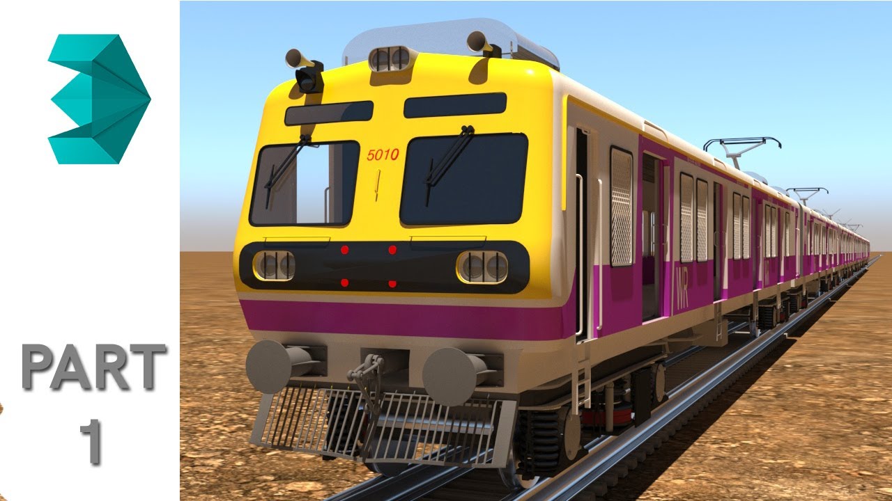 Mumbai Local train 3d model in 3d max step by step (Part 1) - YouTube