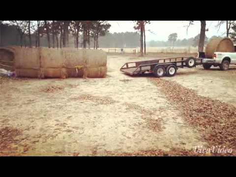 Unloading hay without a tractor .. - YouTube