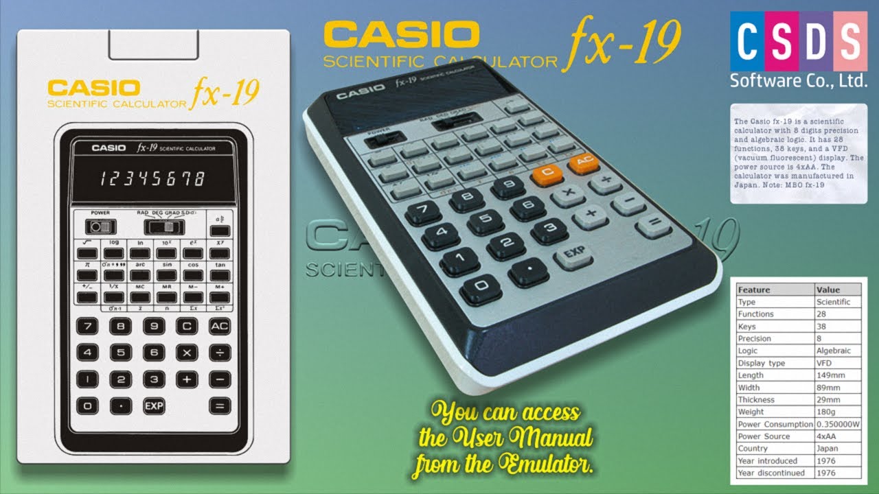Caso fx 19 Emulator and Free download link - YouTube