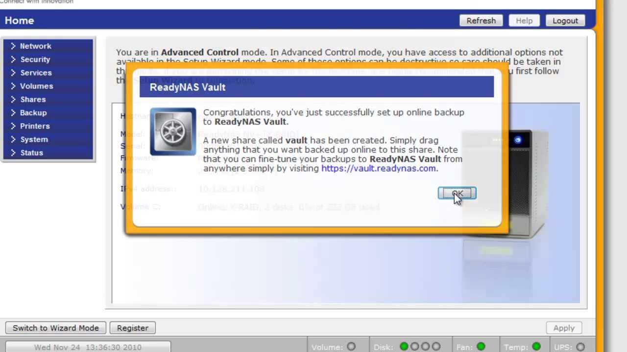 ReadyNAS Vault Setup Tutorial - YouTube