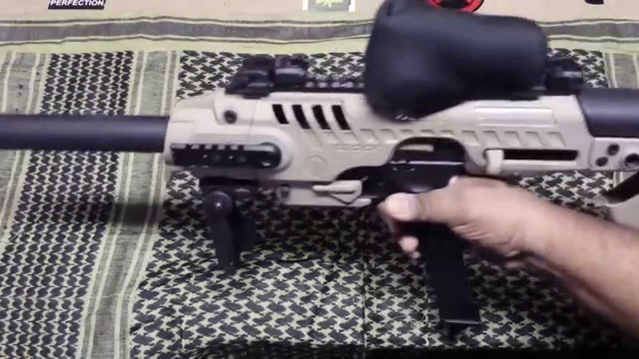 Suppressed Glock 19 SBR in EMA Tactical RONI Conversion Kit - YouTube