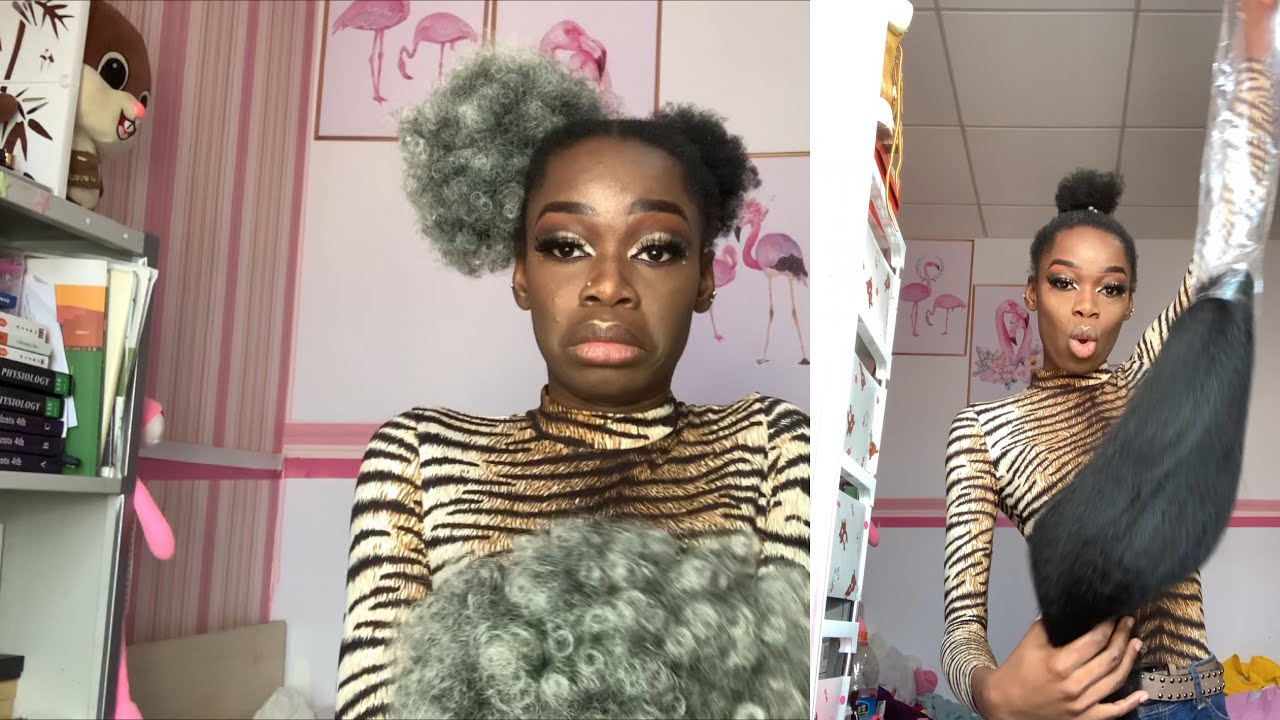 Styling my pony and Afro buns😩 - YouTube