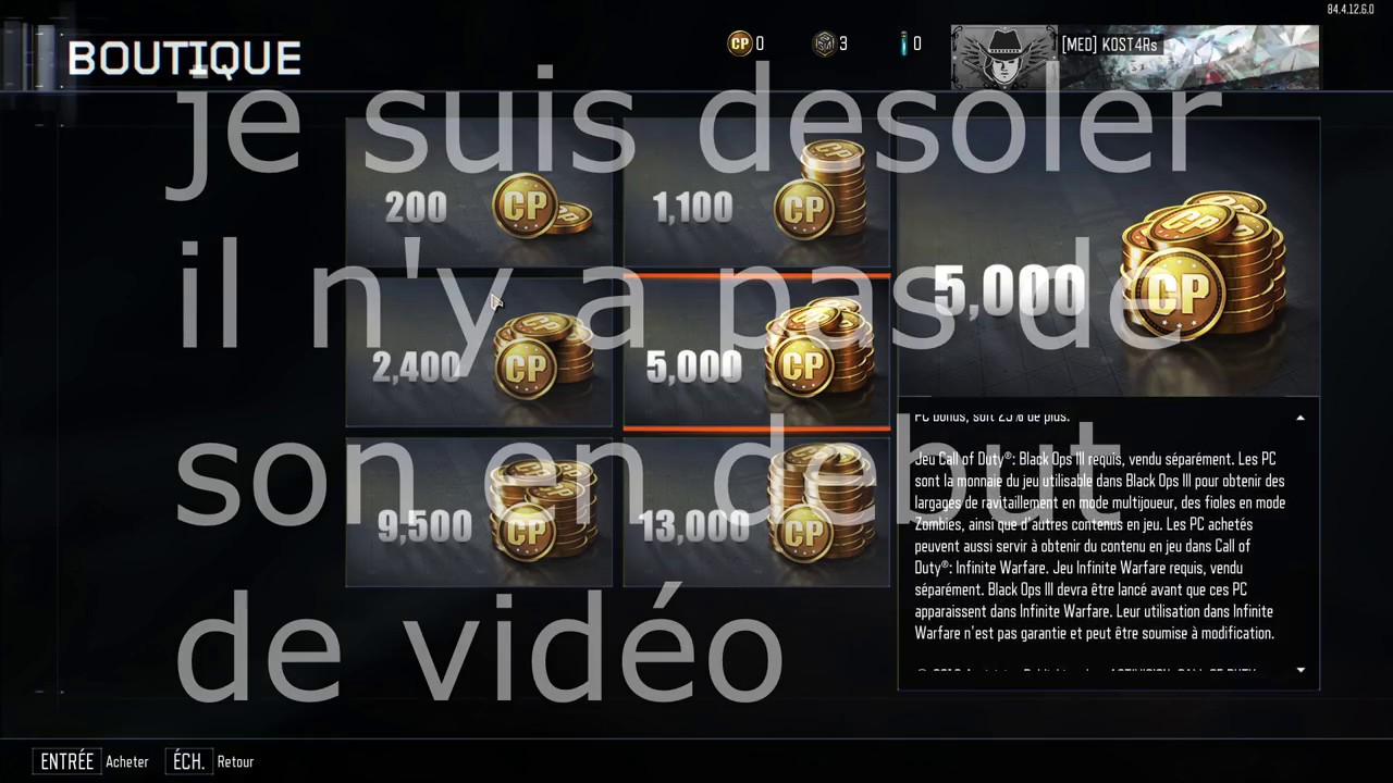OPENING BO3 DE 5000 COD POINTS + ARMES - YouTube