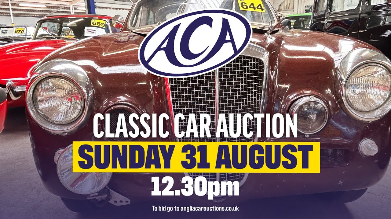 LIVE CLASSIC CAR AUCTION! Anglia Car Auctions August 2025 sale - Day ...