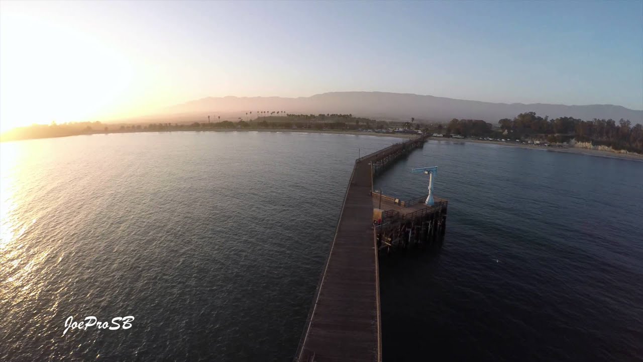 Drone Video of Goleta Pier Goleta Beach Santa Barbara California - YouTube