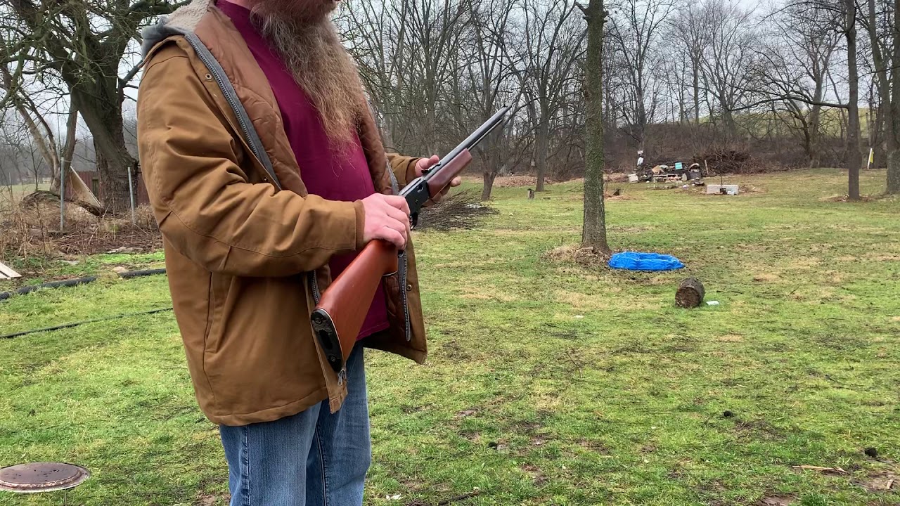 Old 22 Lever action Western auto model 117 - YouTube