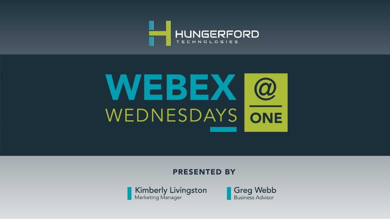 Webex Wednesdays @1: Episode 1 - Webex 101 - YouTube