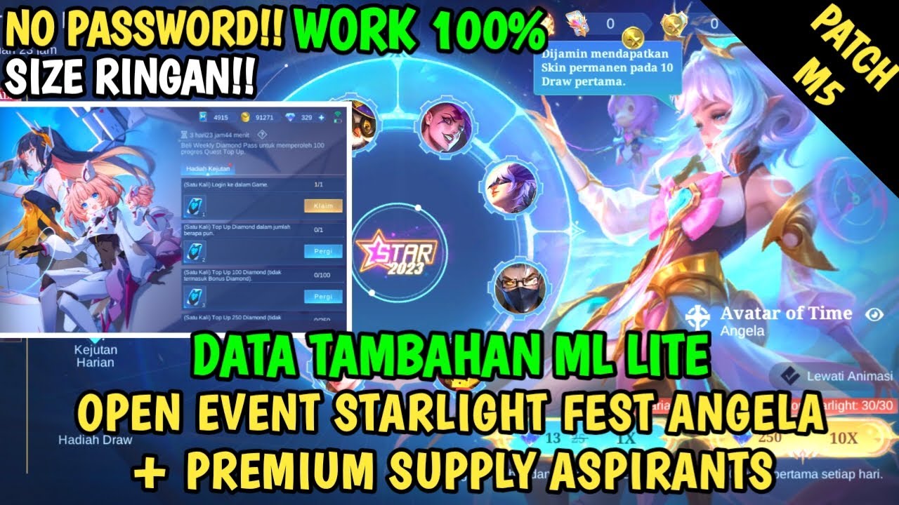 Data Open Event Starlight Fest Angela + Premium Supply Aspirants Patch ...
