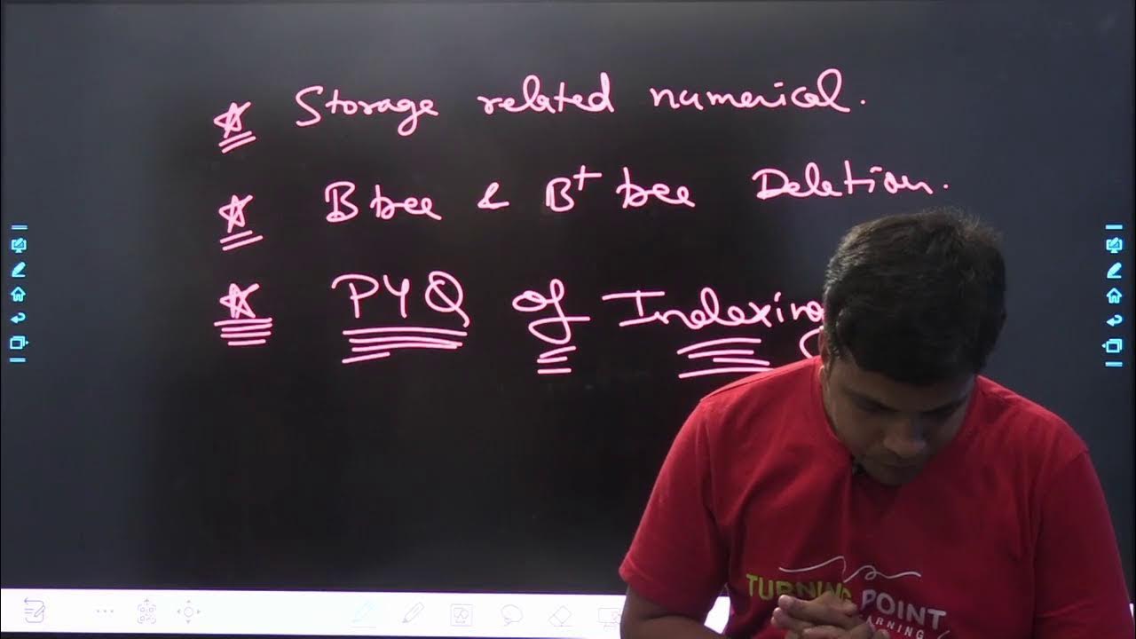 LEC 45 | INDEXING PART 4 | DBMS | GATE 2024 AND 2025 | ANKUSH SAKLECHA SIR - YouTube