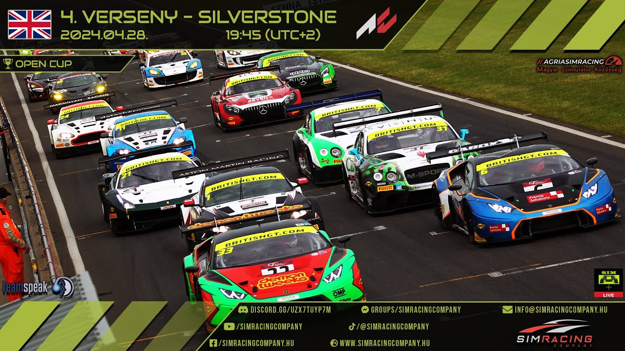 Sim Racing Company - GT3 2024 S8: 4. verseny | Silverstone | Open Cup A ...