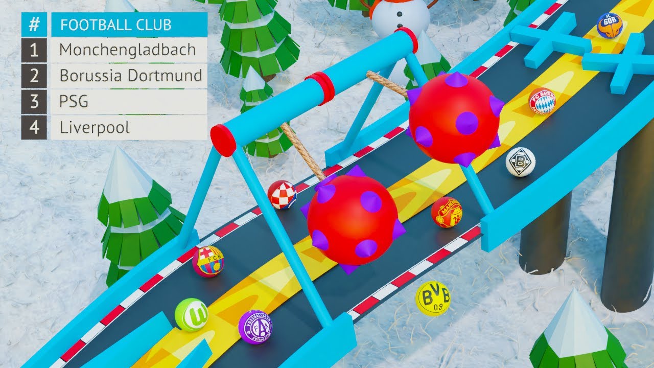 Marble Race Football Clubs - 32 Best Football Teams - YouTube