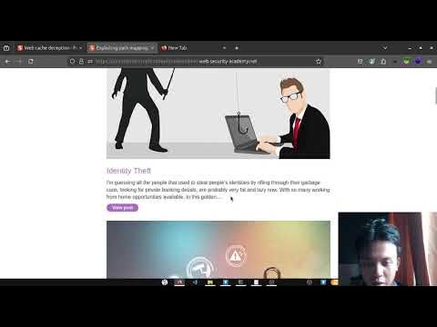 Lab: Exploiting path mapping for web cache deception - YouTube