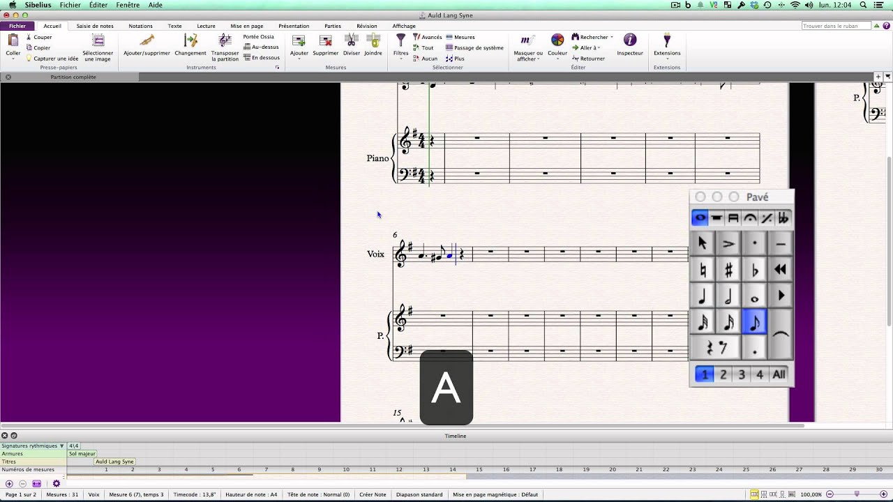 Tuto Sibelius : Saisie au clavier alphanumérique - YouTube