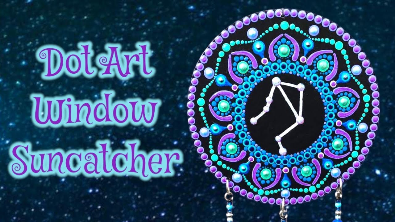 Hand-painted Dot Art Window Suncatcher 🌞 🌛 - YouTube