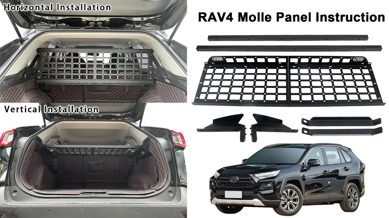 For Toyota RAV4 19-24 Car Modular Storage Molle Panel Installation ...