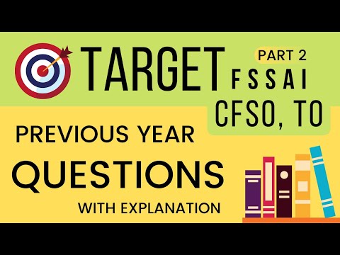 Part 2 | FSSAI CFSO Previous Year Question Paper 2019 with Explanation ...