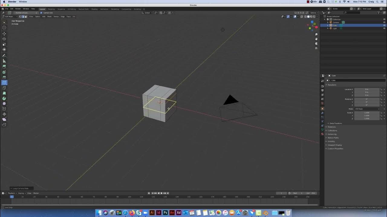 6 loop cuts in blender - YouTube