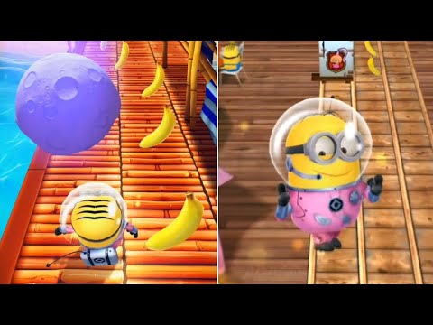 Minion Rush: Astronaut Minion Collects Blue Stars On the Moon at Minion ...
