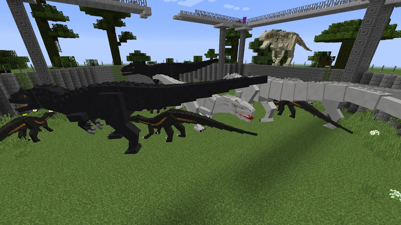 INDORAPTOR VS INDOMINUS REX!!! | Minecraft Dinosaur Battles - YouTube