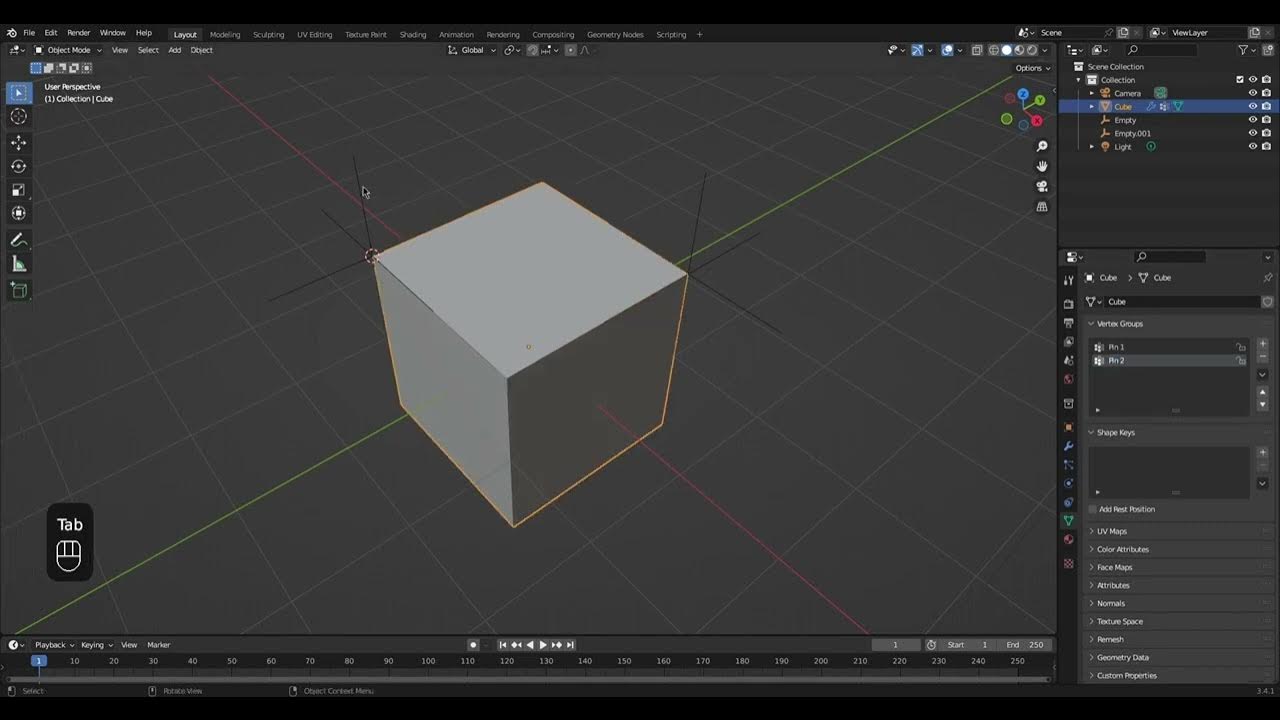 Animate Vertex Groups Using Hook Modifier - Blender - YouTube