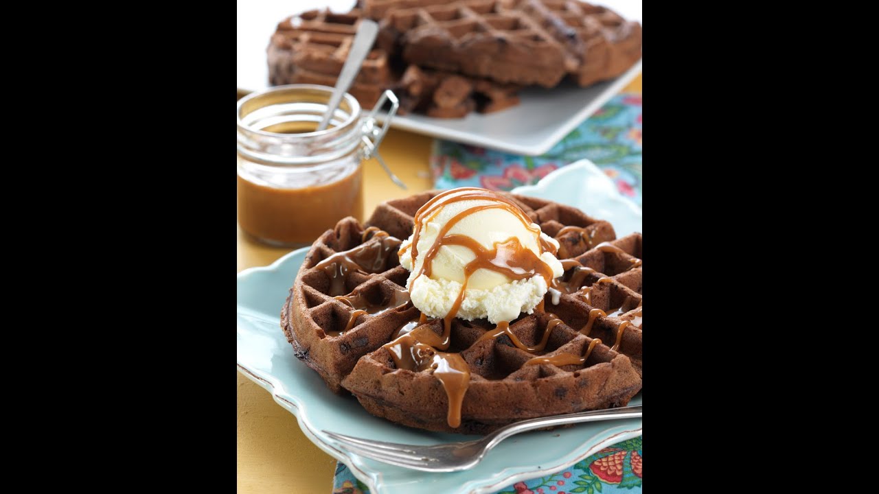 Triple Chocolate Waffle Recipe - YouTube