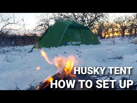 HUSKY BROFUR 3 TENT HOW TO SET UP IN SNOW | HUSKY BROFUR 3 KİŞİLİK 5 MEVSIM ÇADIR KIŞIN KARDA KURUMU