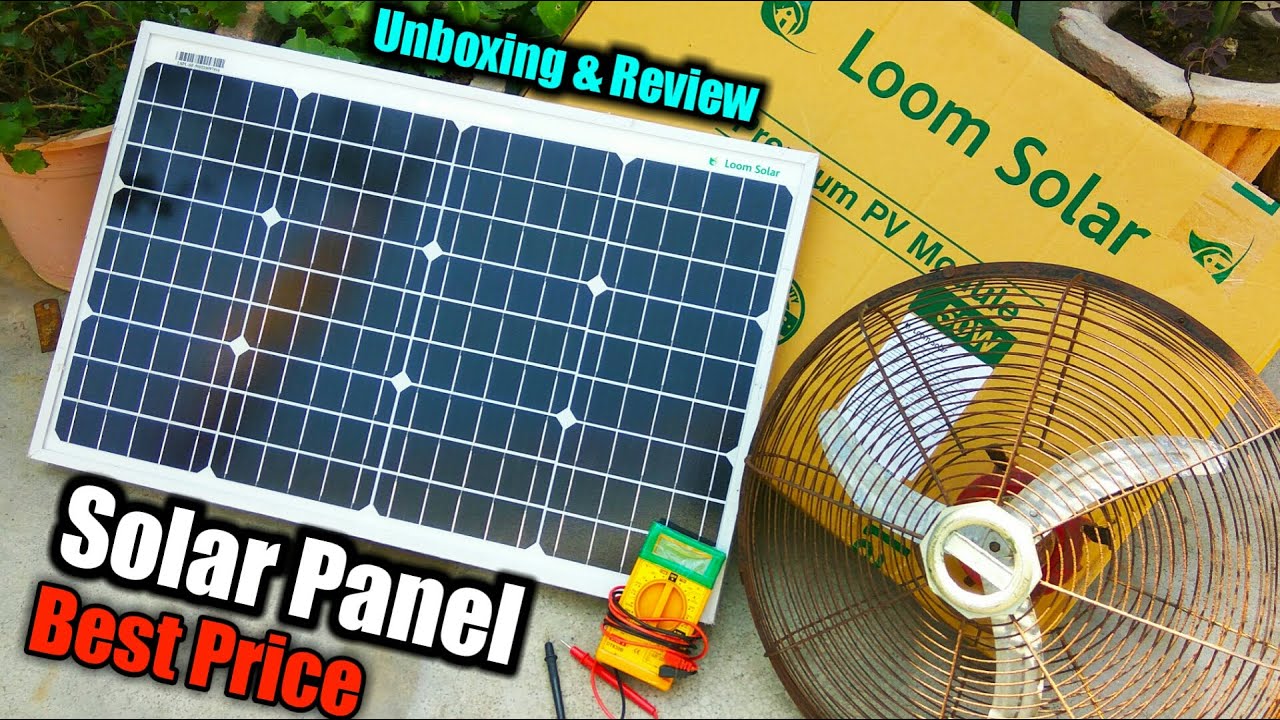 Solal panel | Loom solar | solar pannel unboxing review | 50 watt solar ...