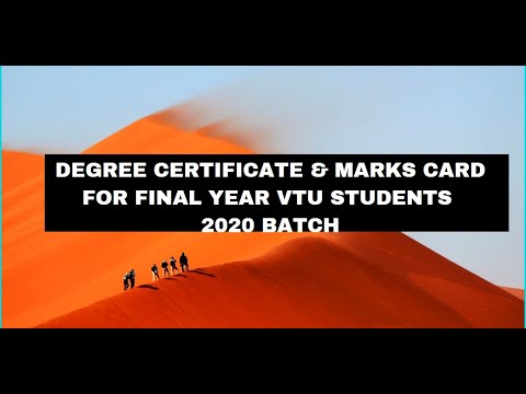 Issue of Degree Certificate and Provisional Certificate for VTU ...