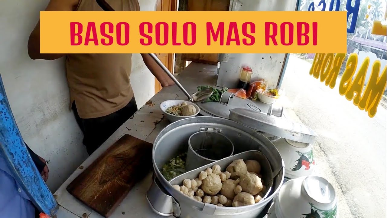 Bakso mas robi asal solo lama di pataruman kota banjar - YouTube