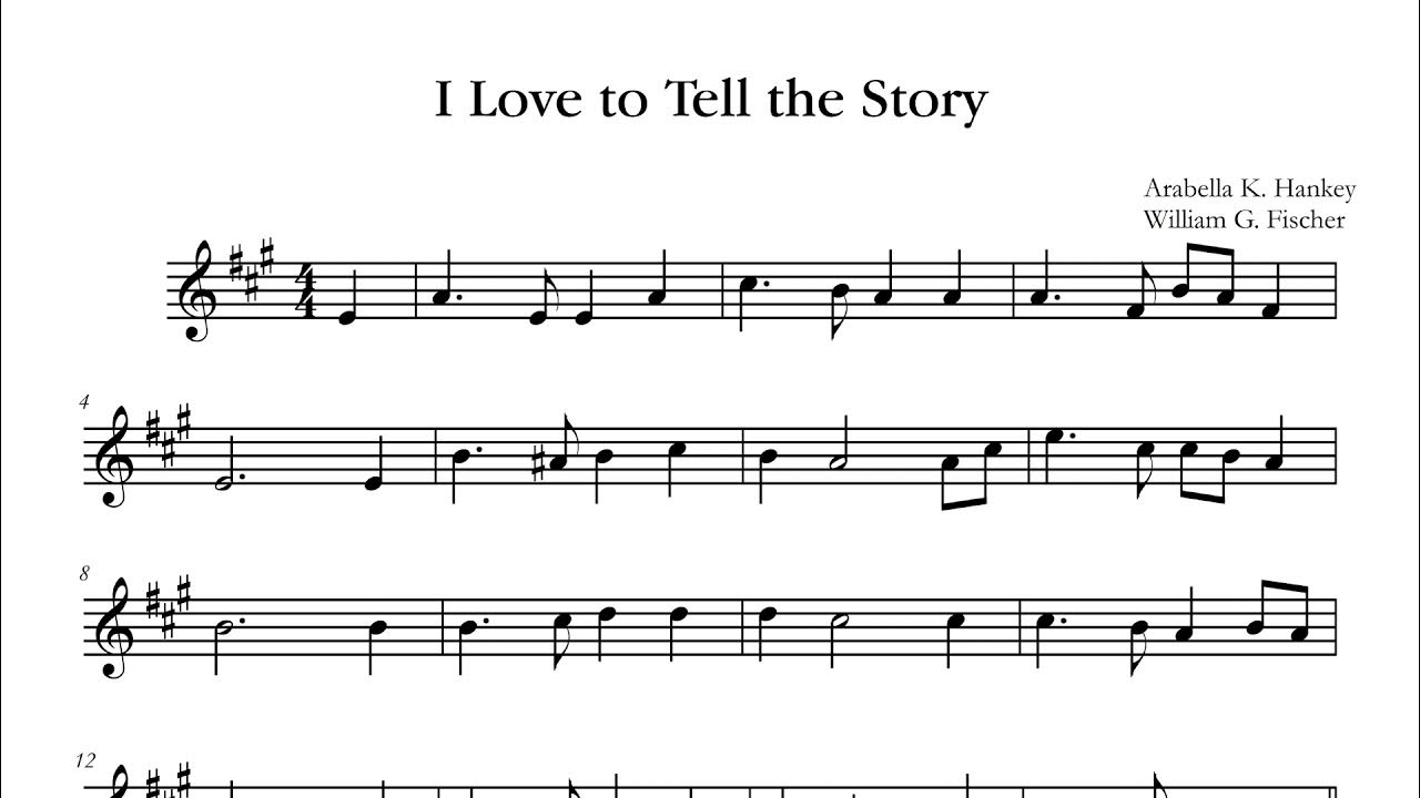 I Love to Tell the Story Hymn - Trumpet Sheet Music - YouTube