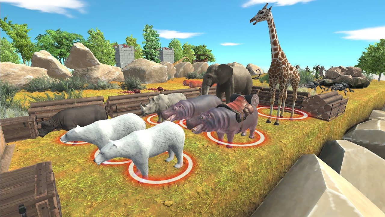 Epic Battle Wild Animals vs Giant Insects ARBS Gameplay #arbs Animals ...