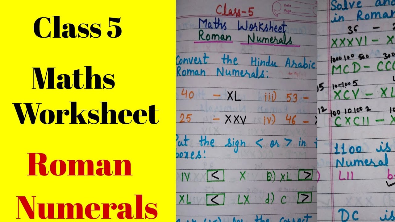 Class 5 Maths Worksheet Roman Numeral For Class 5 Maths For Class 5 class-5-maths-worksheet-roman-numeral-for-class-5-maths-for-class-5