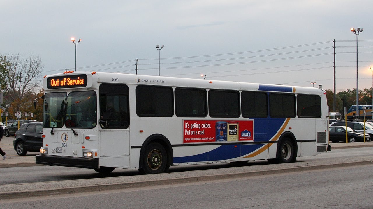 Oakville Transit Orion V, D40LFR and D40 leaving Oakville GO station ...