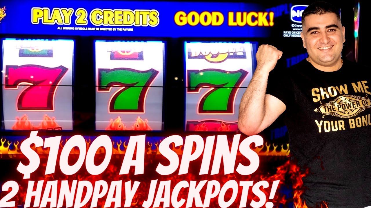$100 A Spins 3 Reel Slot Machine HANDPAY JACKPOTS | High Limit Slot ...